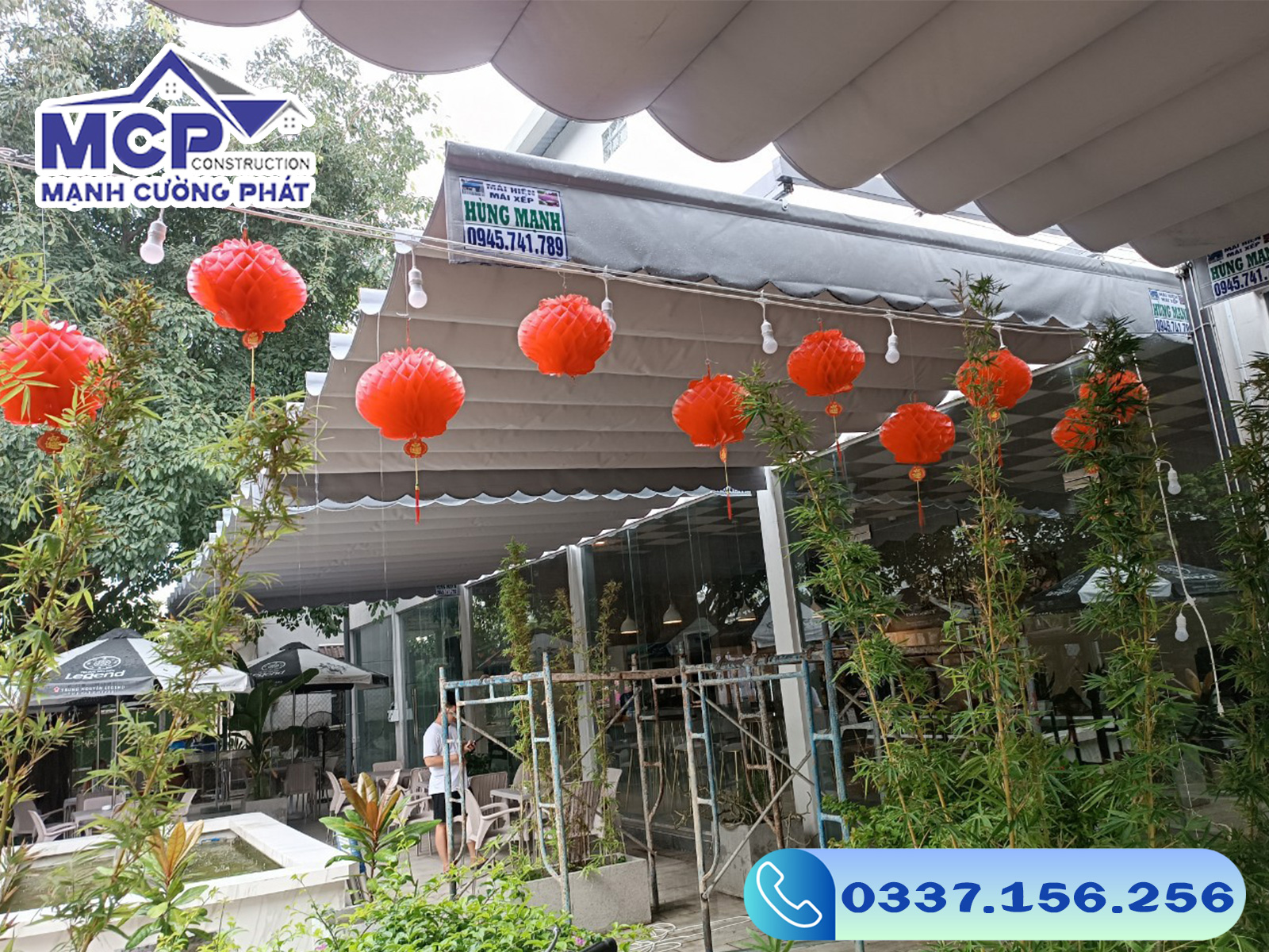 Mái hiên cho quán cafe - Giải pháp hoàn hảo cho không gian ngoại thất